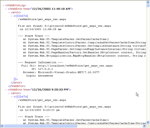Application Status Viewer - West Wind Web Store .NET