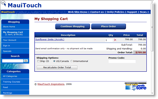 Step 5 - Check out the Web Store - West Wind Web Store .NET